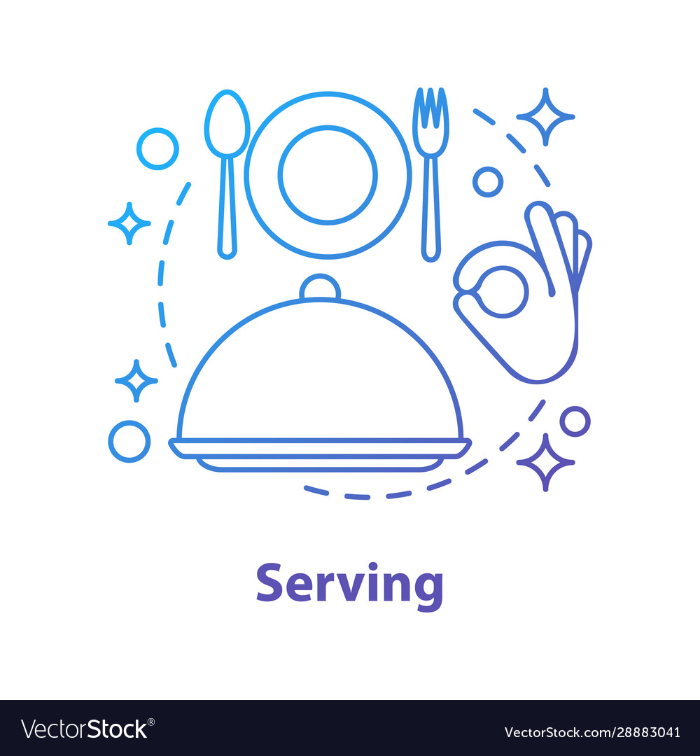Serving concept icon Royalty Free Vector Image