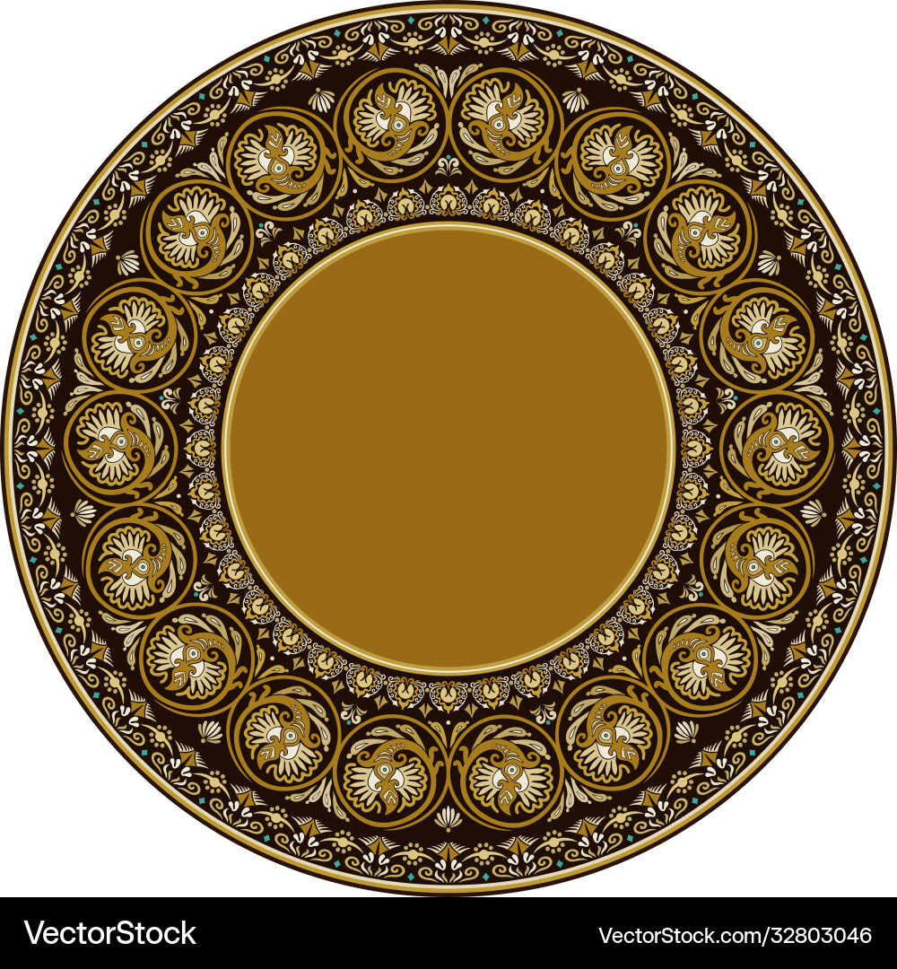 Abstract ornamental nature ethnic round Royalty Free Vector