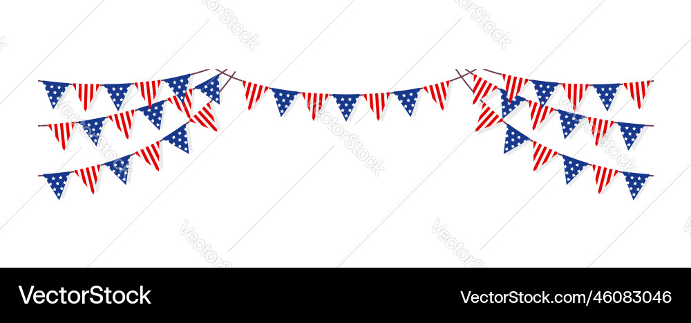Bunting garland pennant flags decoration Vector Image