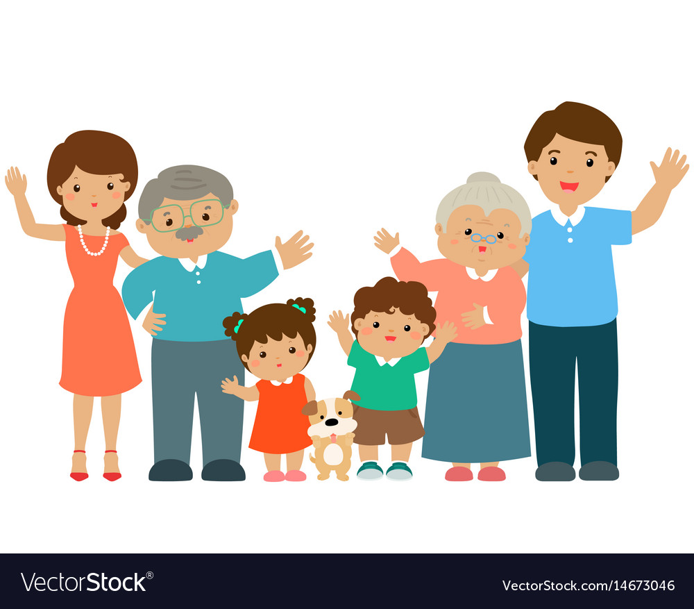 Family cartoon character Royalty Free Vector Image