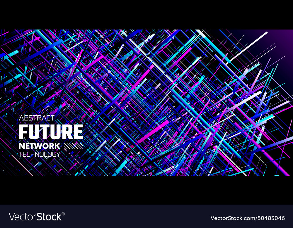 Futuristic quantum computer cpu structure Vector Image