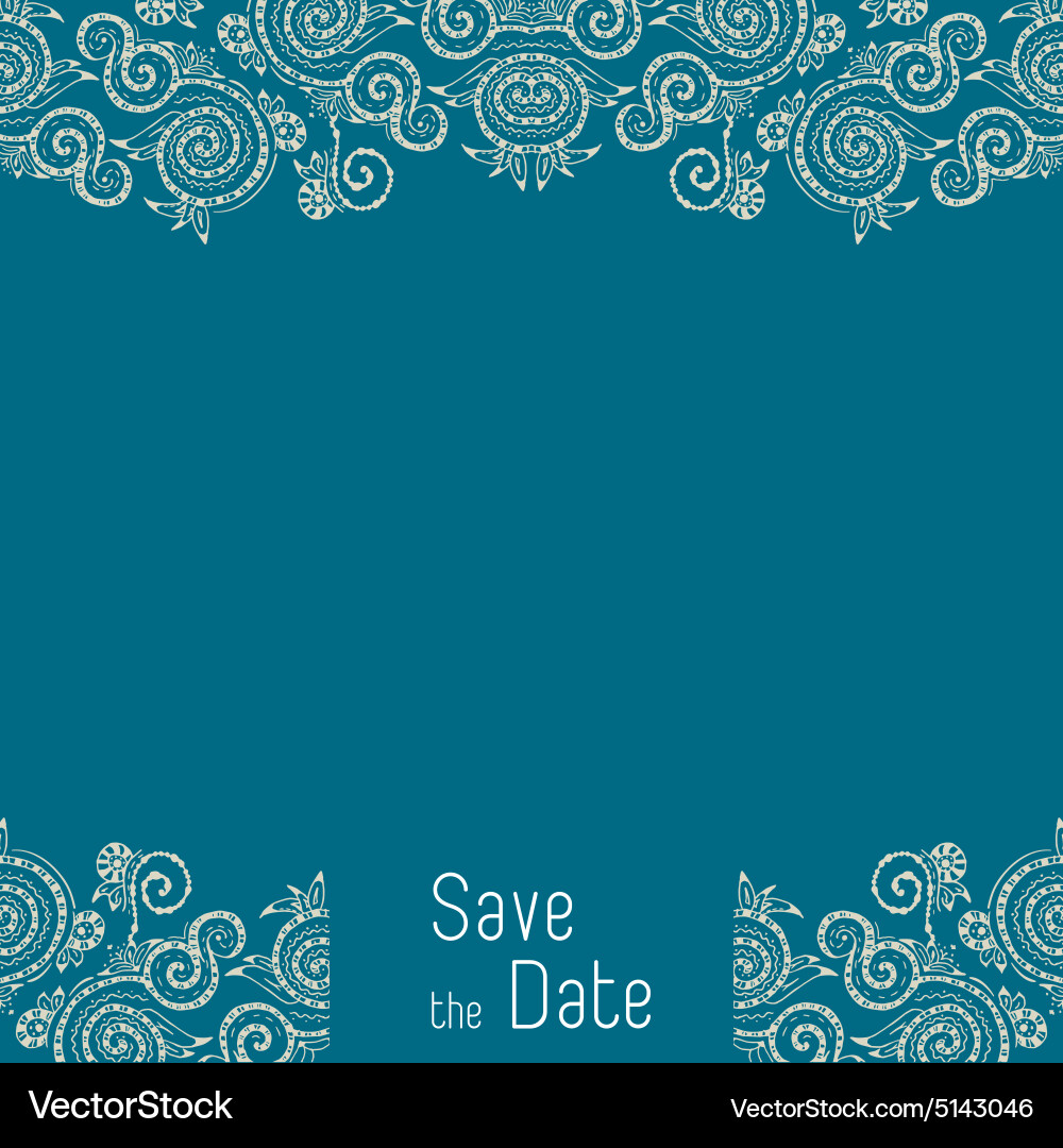 Greeting card template for wedding or birthday Vector Image