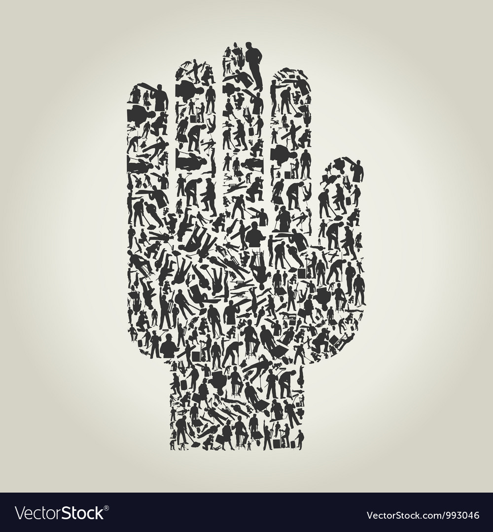 Hand workers Royalty Free Vector Image - VectorStock
