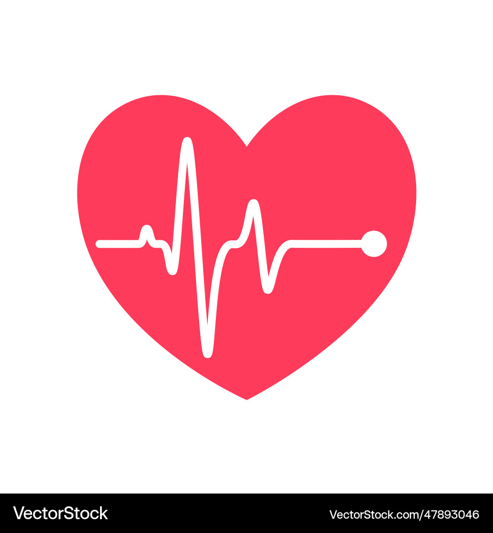 Heart rhythm graph checking your heartbeat Vector Image
