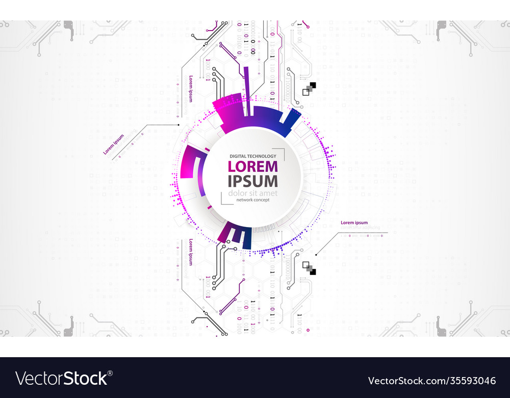 Hi-tech digital technology and engineering theme Vector Image