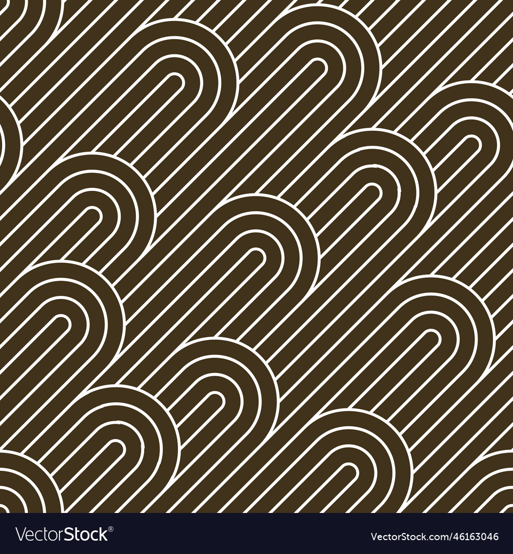 Seamless pattern with twisted lines linear tiling Vector Image