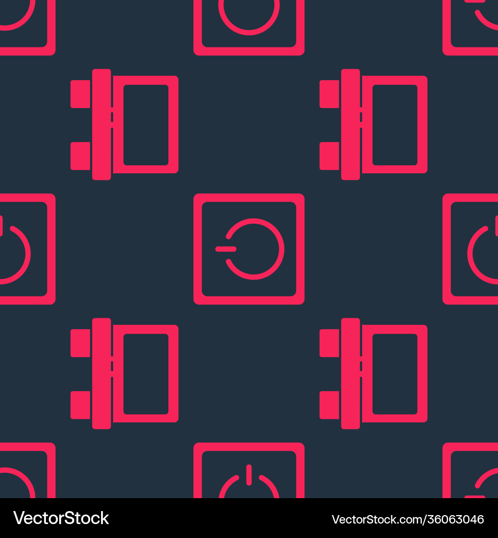 Set fuse and electric light switch on seamless Vector Image