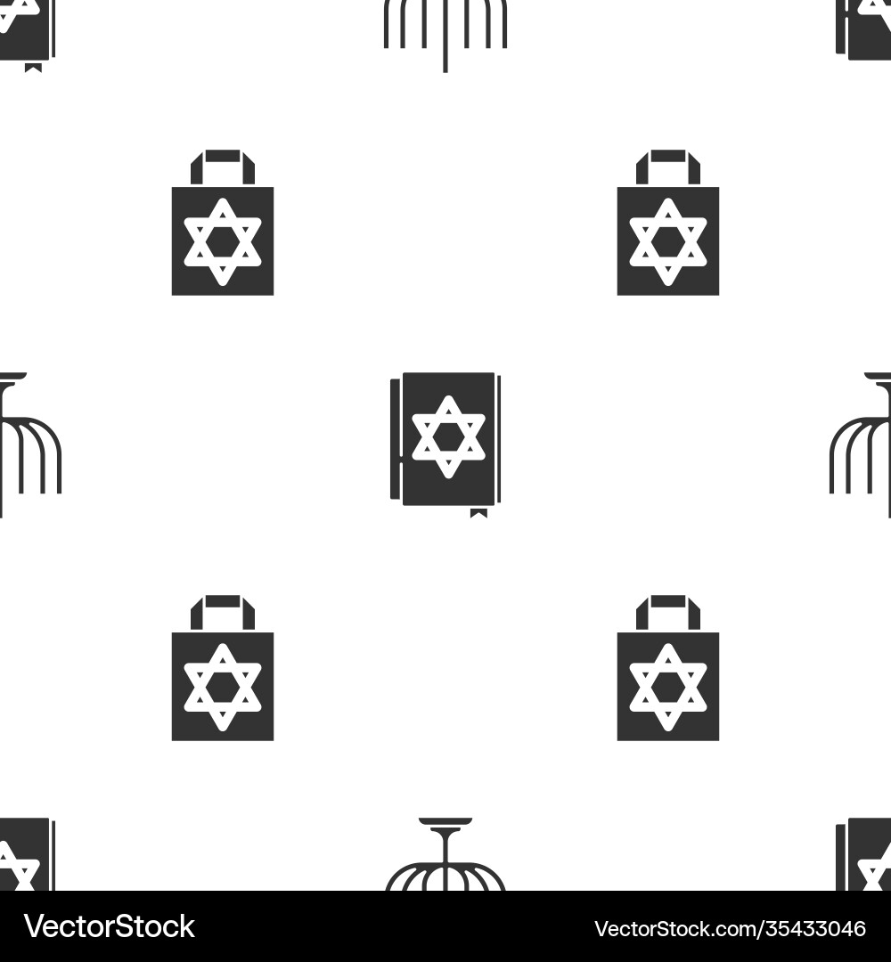 Set hanukkah jewish torah book Royalty Free Vector Image