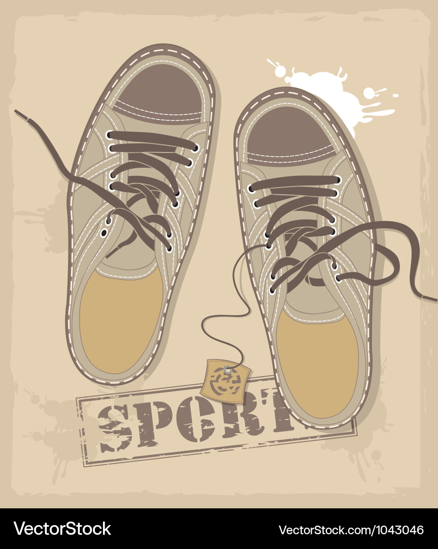 Sports shoes Royalty Free Vector Image - VectorStock
