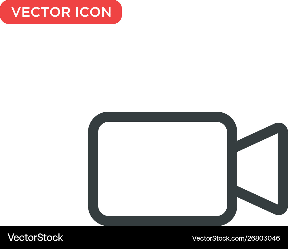 Video camera play icon design Royalty Free Vector Image
