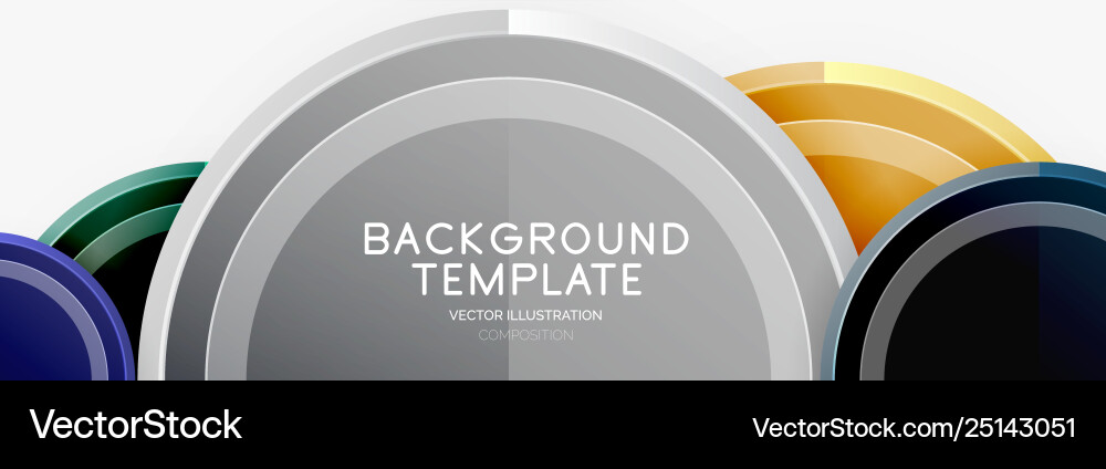 Abstract round geometric shapes modern circles Vector Image