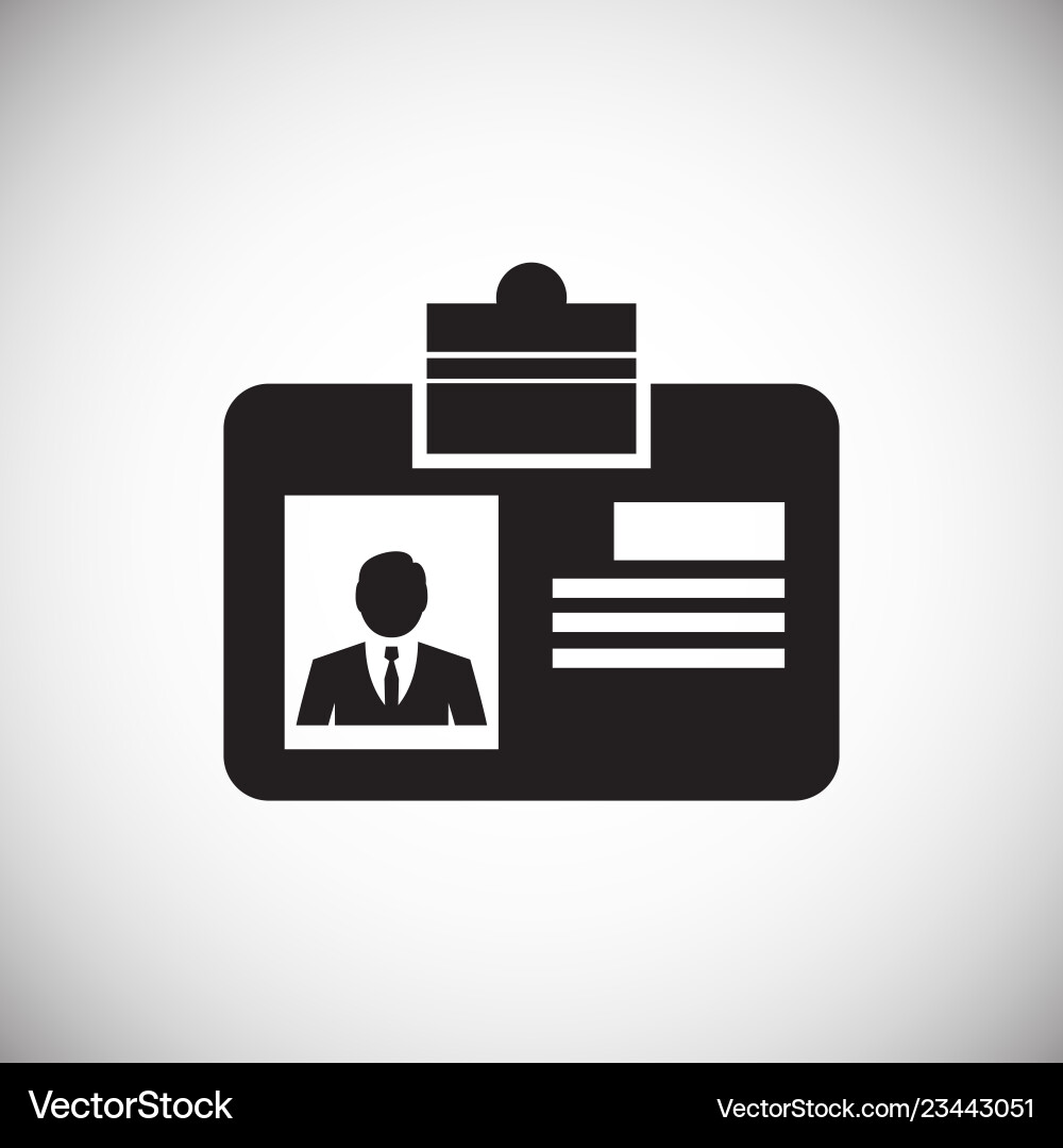 Business id card icon on white background Vector Image