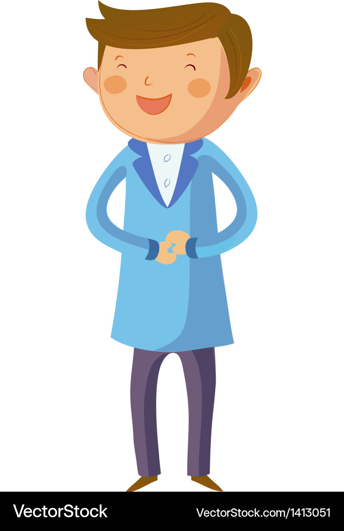Close-up of man laughing Royalty Free Vector Image