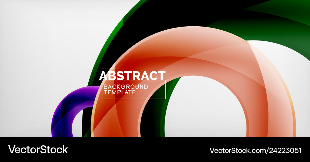 Colorful rings geometric abstract Royalty Free Vector Image