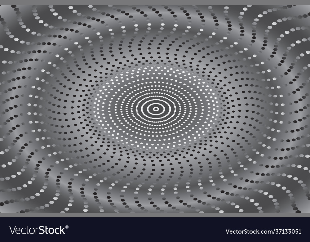Dotted halftone spiral pattern or texture Vector Image