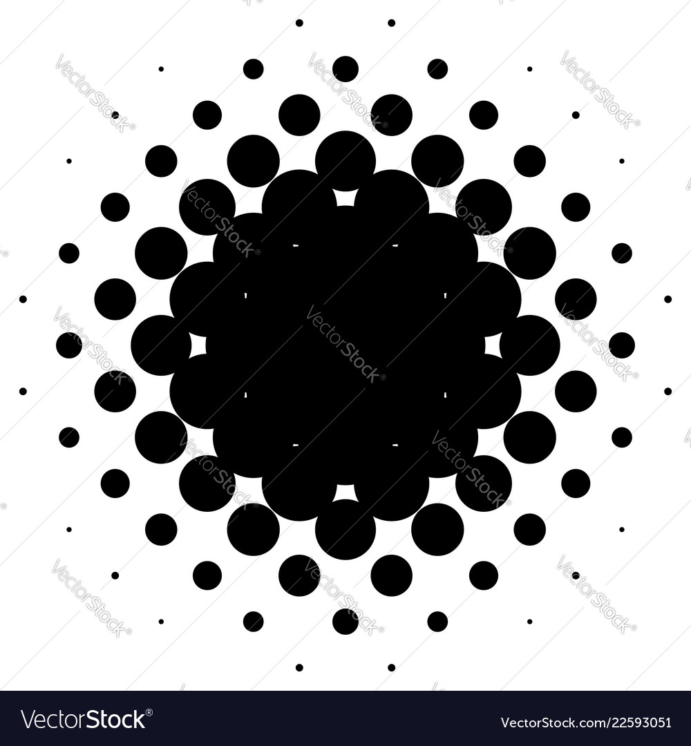 Halftone Element Circular Pattern Specks Vector Image