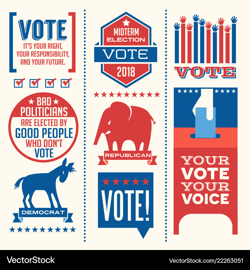 Motivational messages to encourage voting Vector Image