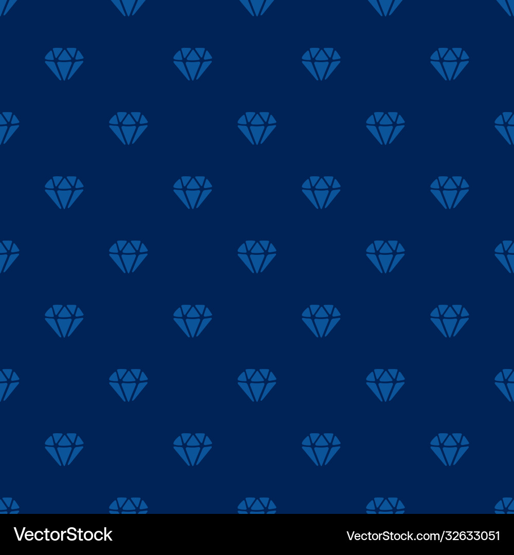 Seamless pattern with silhouettes diamonds Vector Image