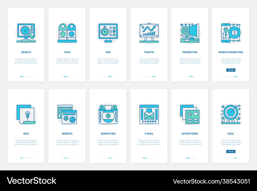 Seo tag web traffic internet promotion ux ui Vector Image