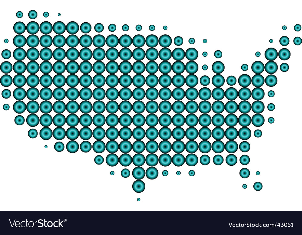 Usa map Royalty Free Vector Image - VectorStock