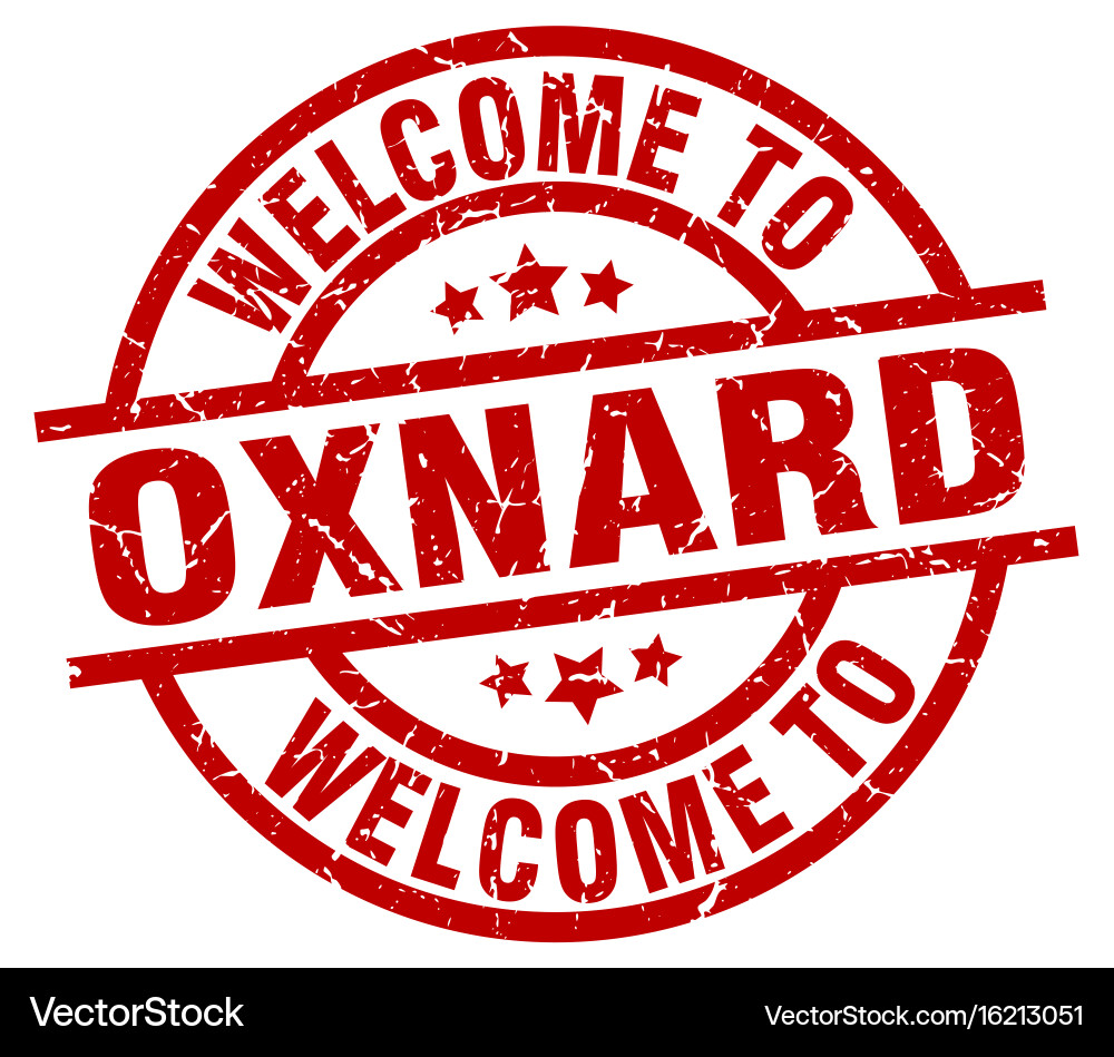 Welcome to oxnard red stamp Royalty Free Vector Image