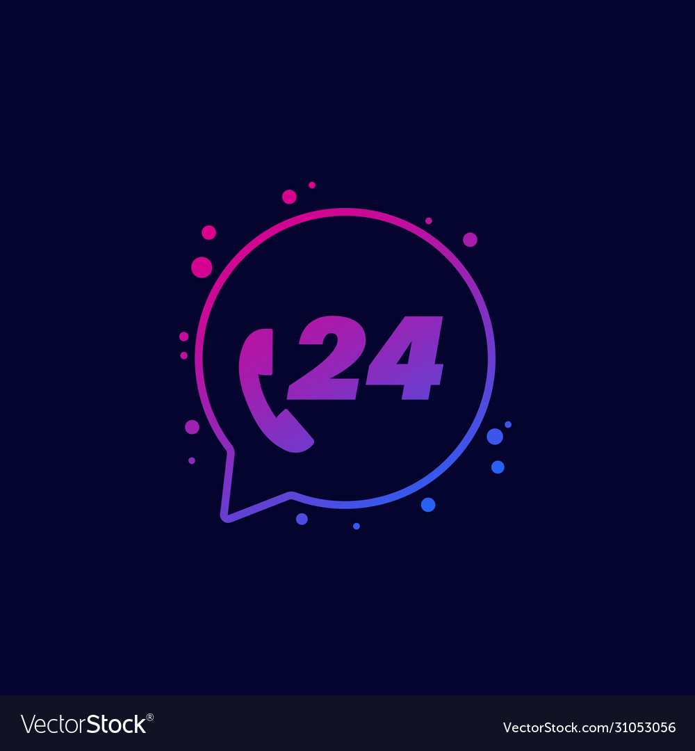 24 support Royalty Free Vector Image - VectorStock