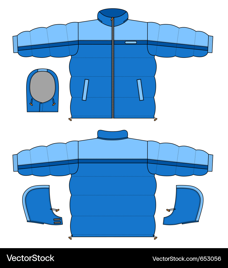Blue Snowjacket Royalty Free Vector Image - VectorStock
