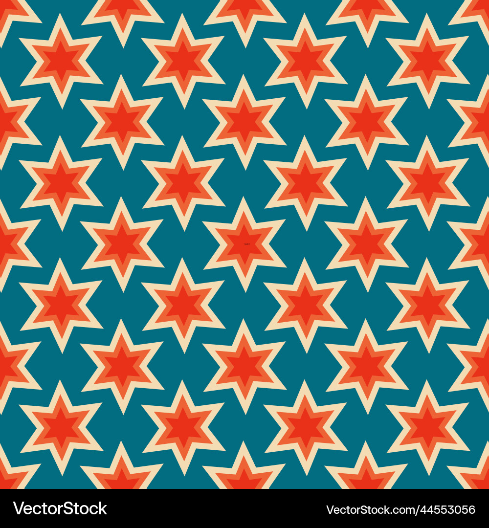 Christmas stars seamless pattern vintage retro Vector Image