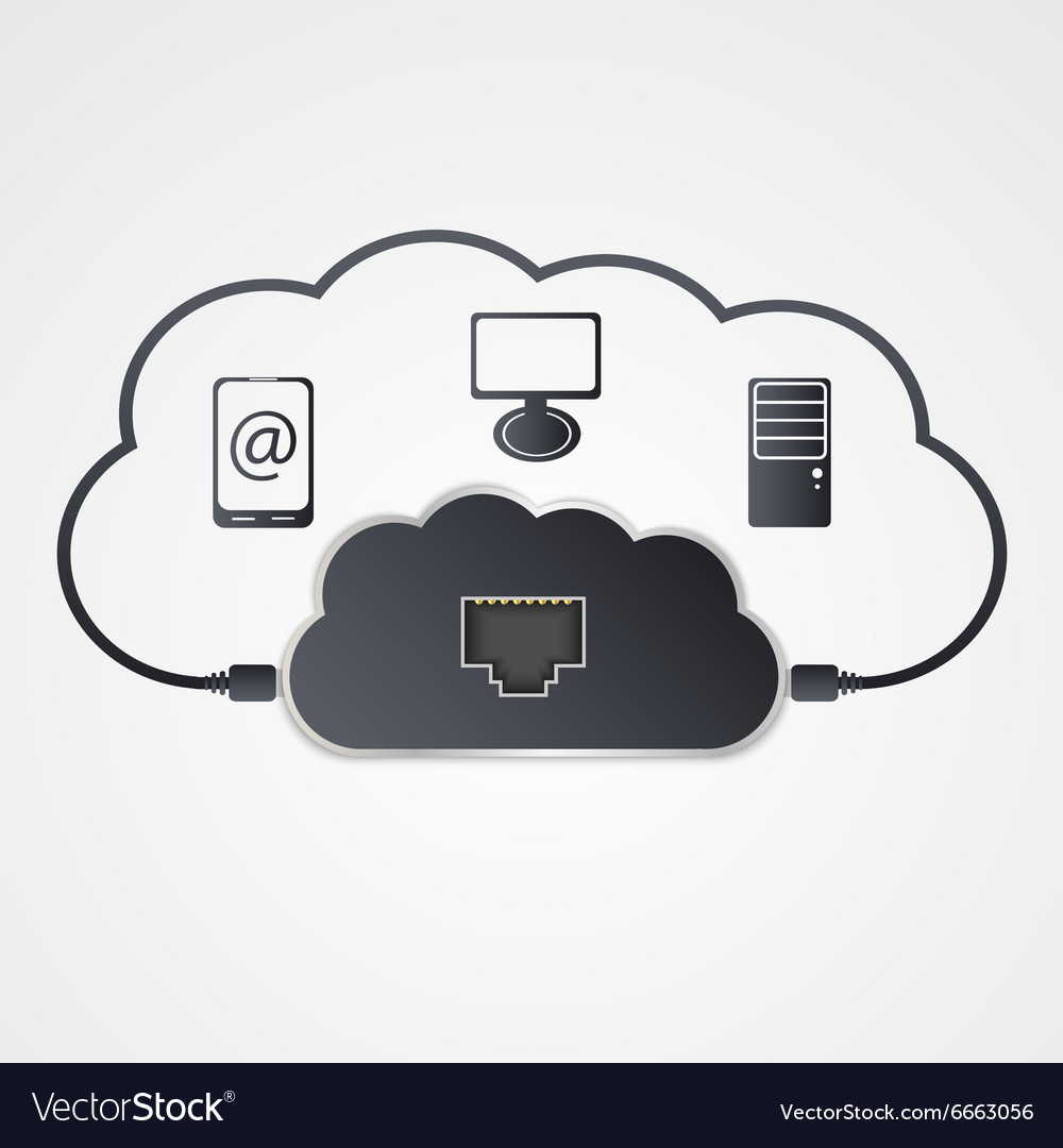Cloud computing concept Royalty Free Vector Image