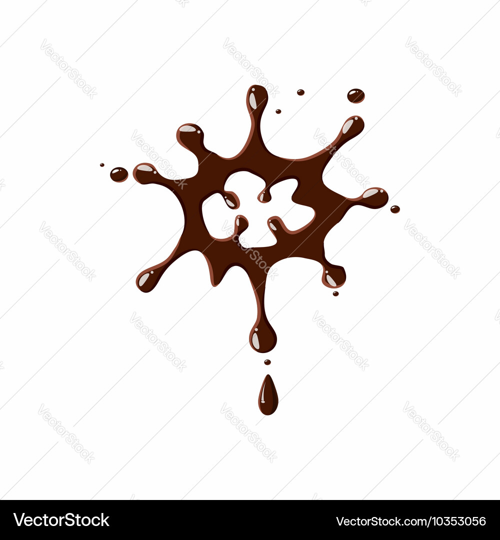 Drops of milk chocolate icon Royalty Free Vector Image