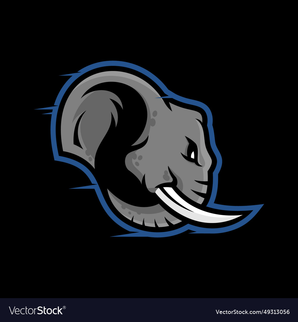 Elephant mascot logo Royalty Free Vector Image