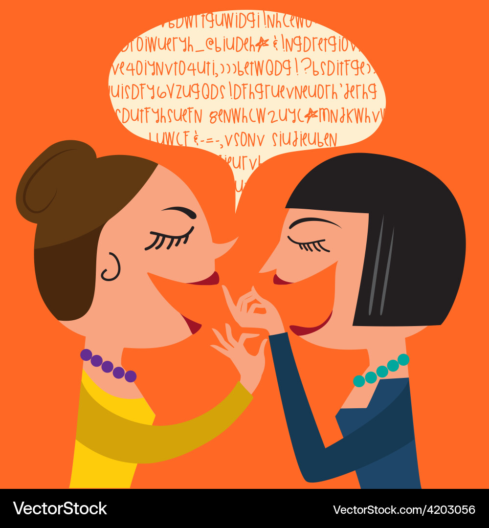 Gossiping women Royalty Free Vector Image - VectorStock