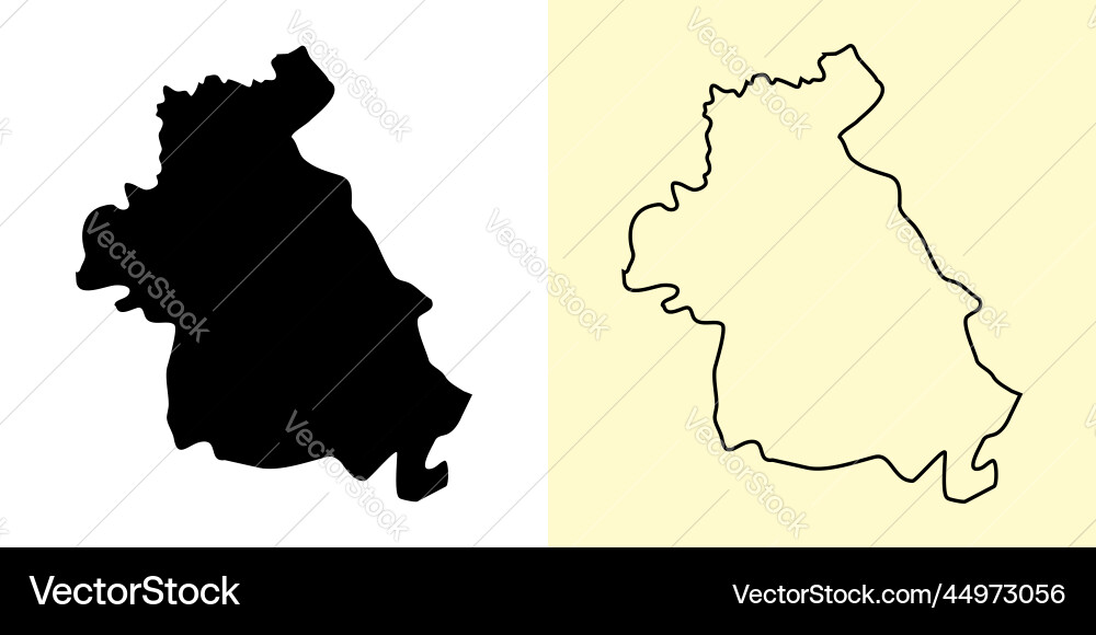 Idlib map syria asia filled and outline map Vector Image