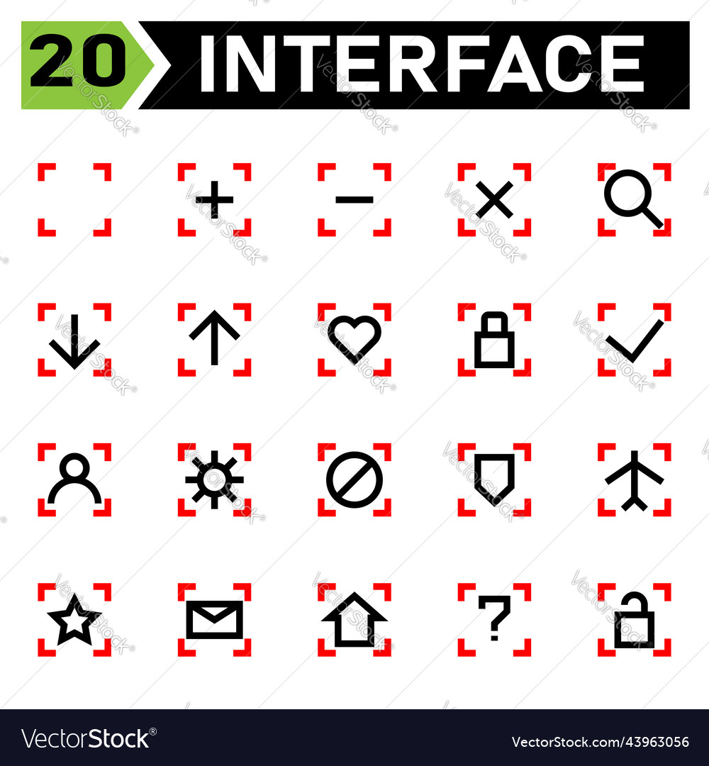 Interface icon include blank square Royalty Free Vector