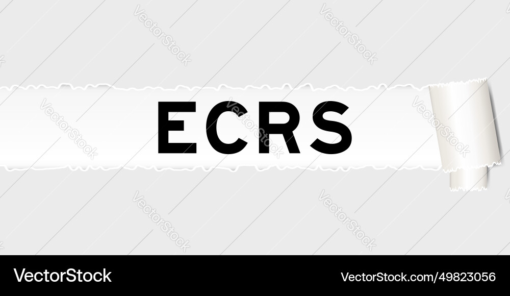 Ripped gray paper background that have word ecrs Vector Image