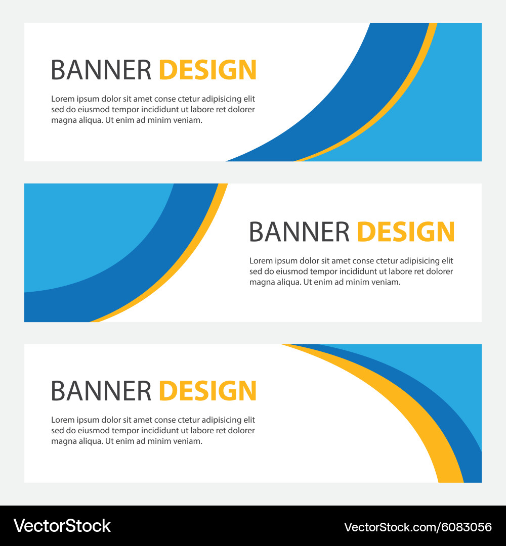 Set three header designs business Royalty Free Vector Image