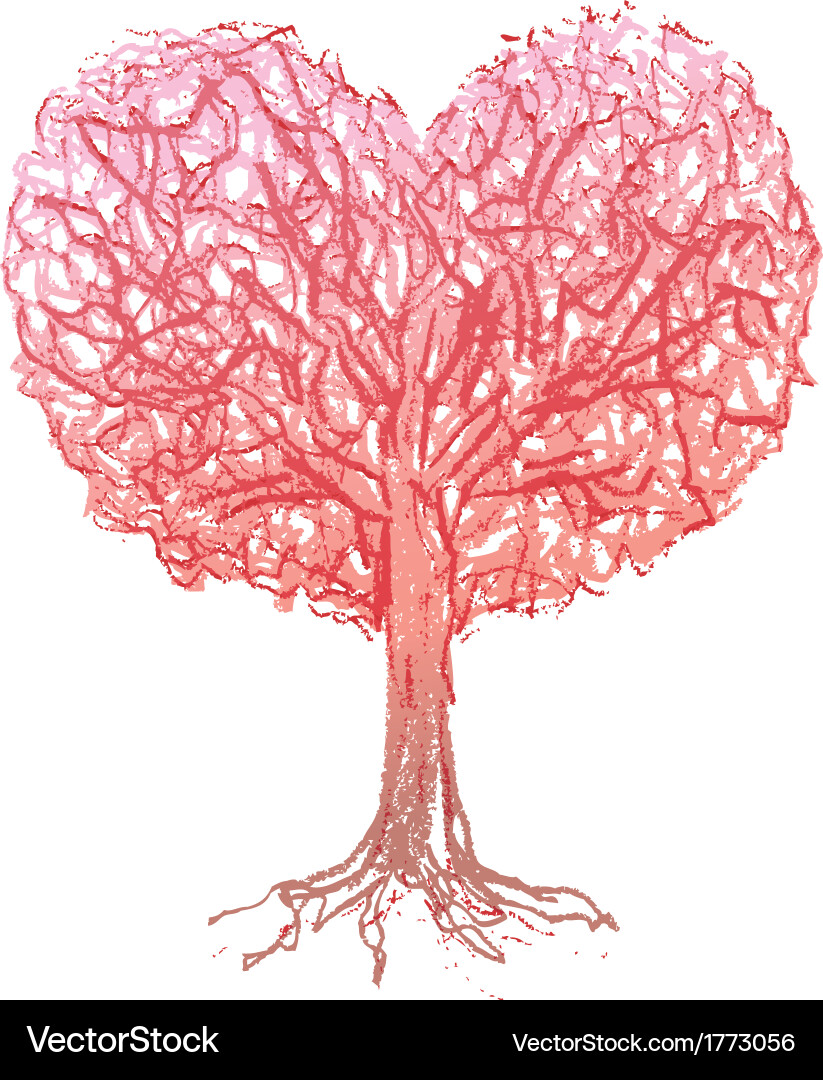 Tree heart Royalty Free Vector Image - VectorStock