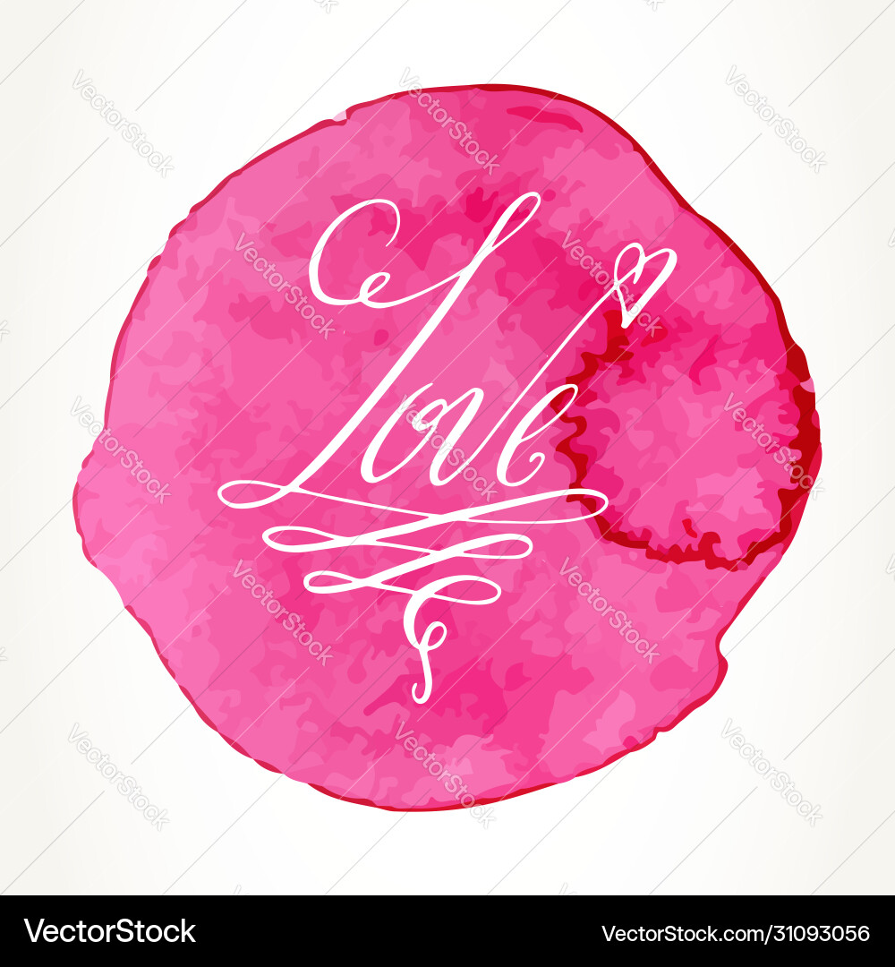 Valentines day love word Royalty Free Vector Image