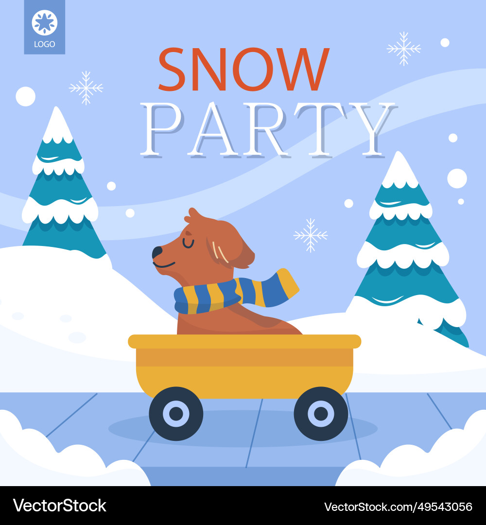 Winter season celebration isolated on white Vector Image