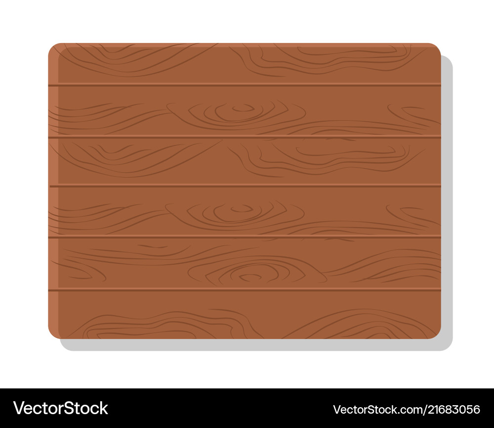Wooden board isolated on white Royalty Free Vector Image