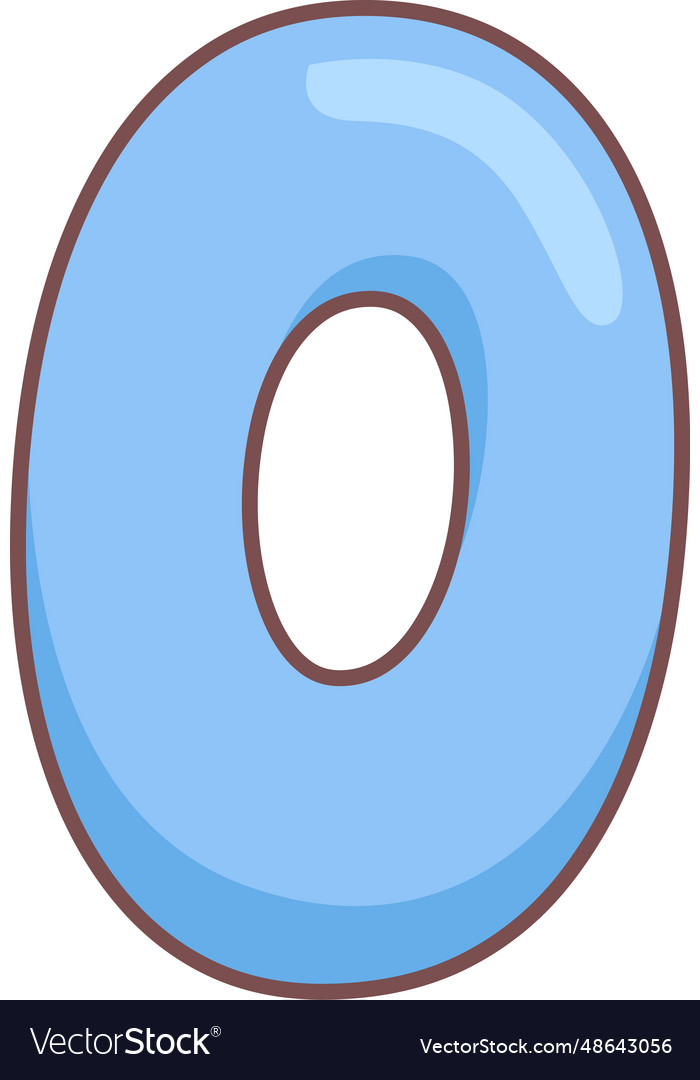 Zero comic digit Royalty Free Vector Image - VectorStock