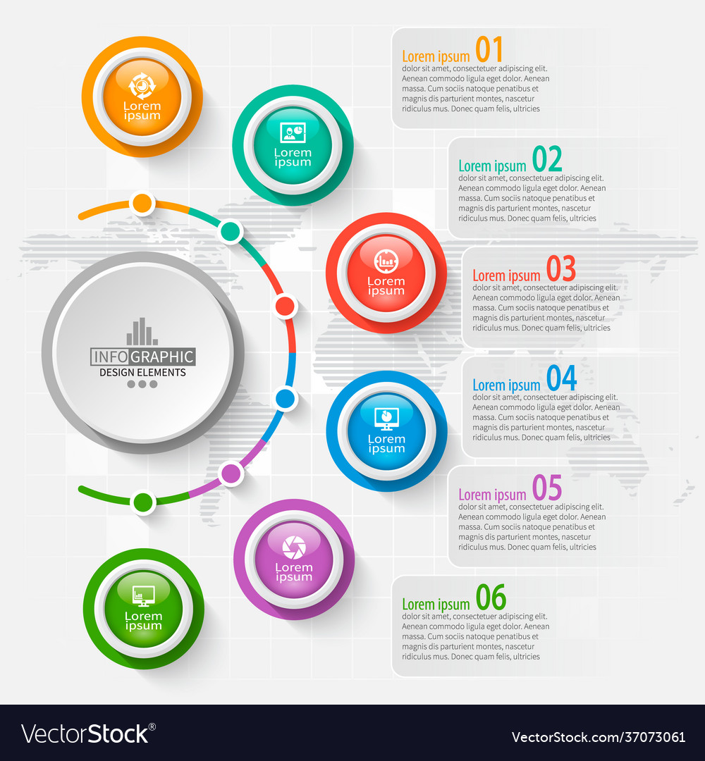 Abstract 3d paper infographics business template Vector Image Abstract 3d paper infographics business template Vector Image