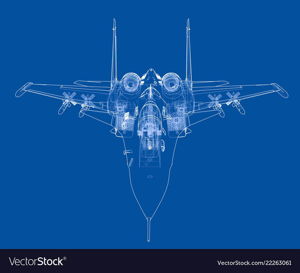 Fighter plane concept Royalty Free Vector Image