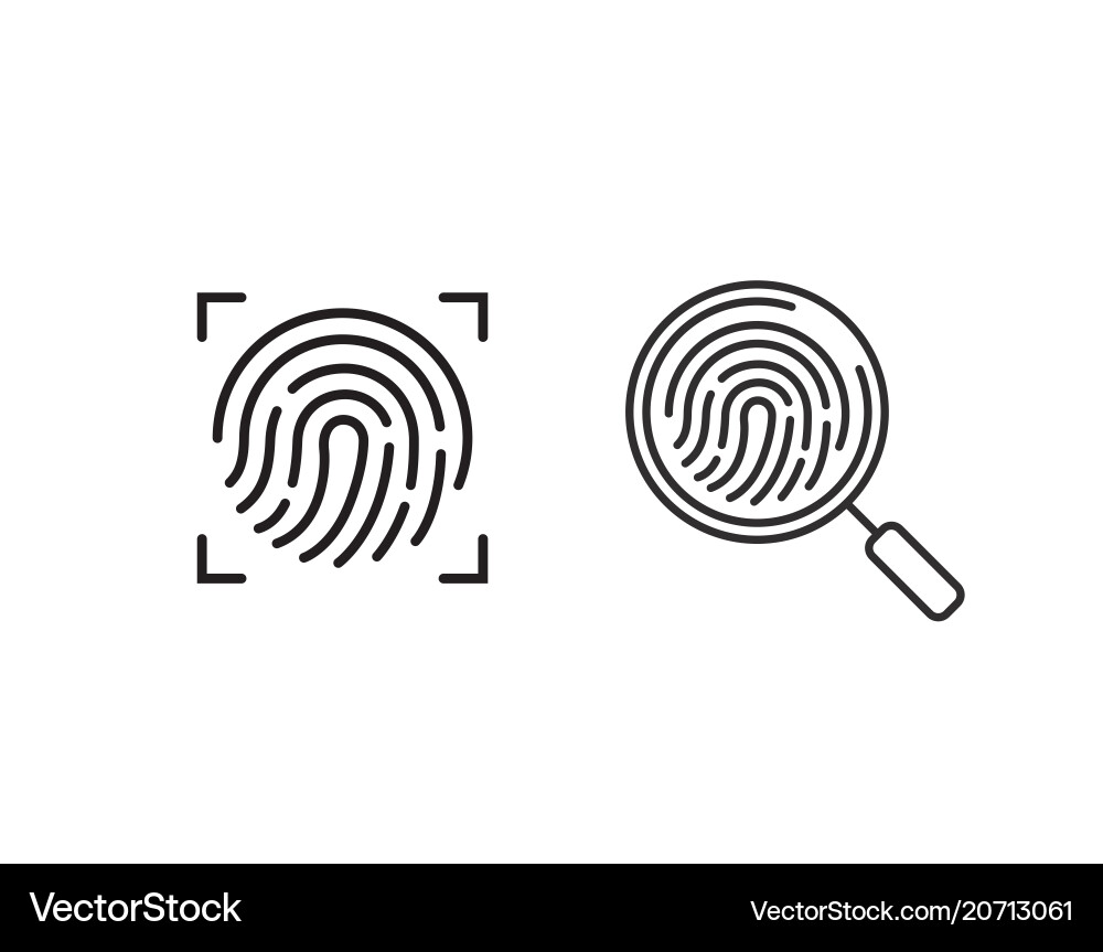 Fingerprint iconsymbol for graphic and web design Vector Image