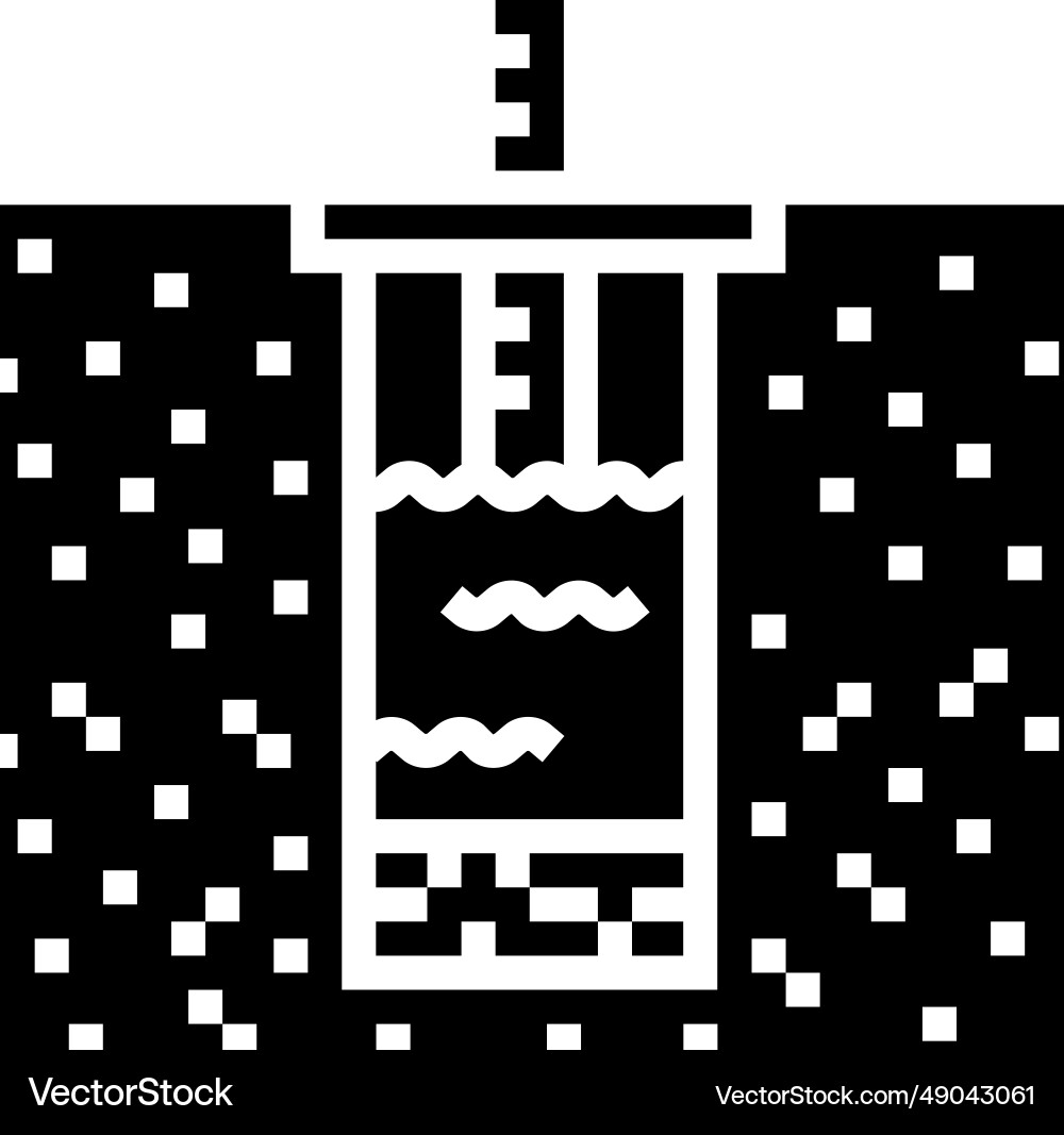 Groundwater protection hydrogeologist glyph icon Vector Image
