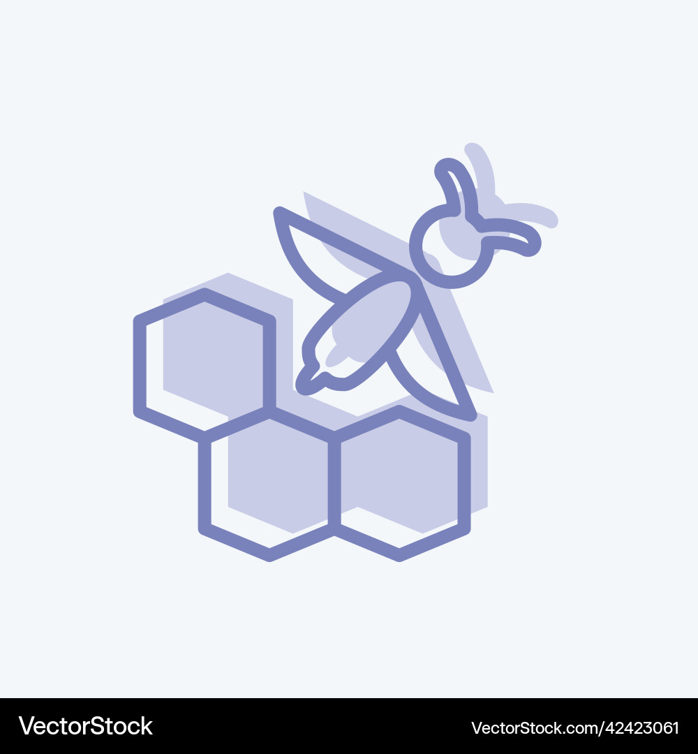 Icon bee farm suitable for bee farm two tone Vector Image