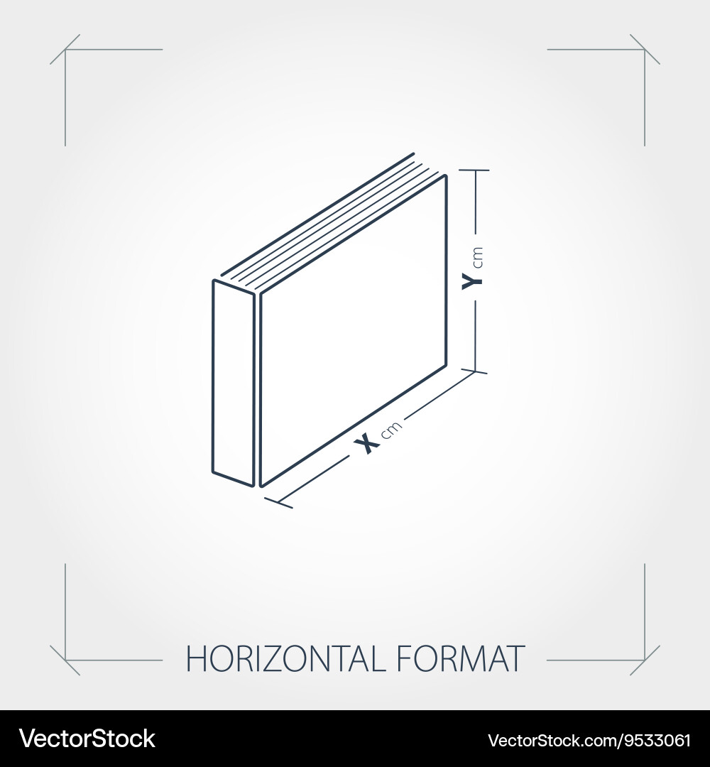 Icon of horizontal format photobook Royalty Free Vector