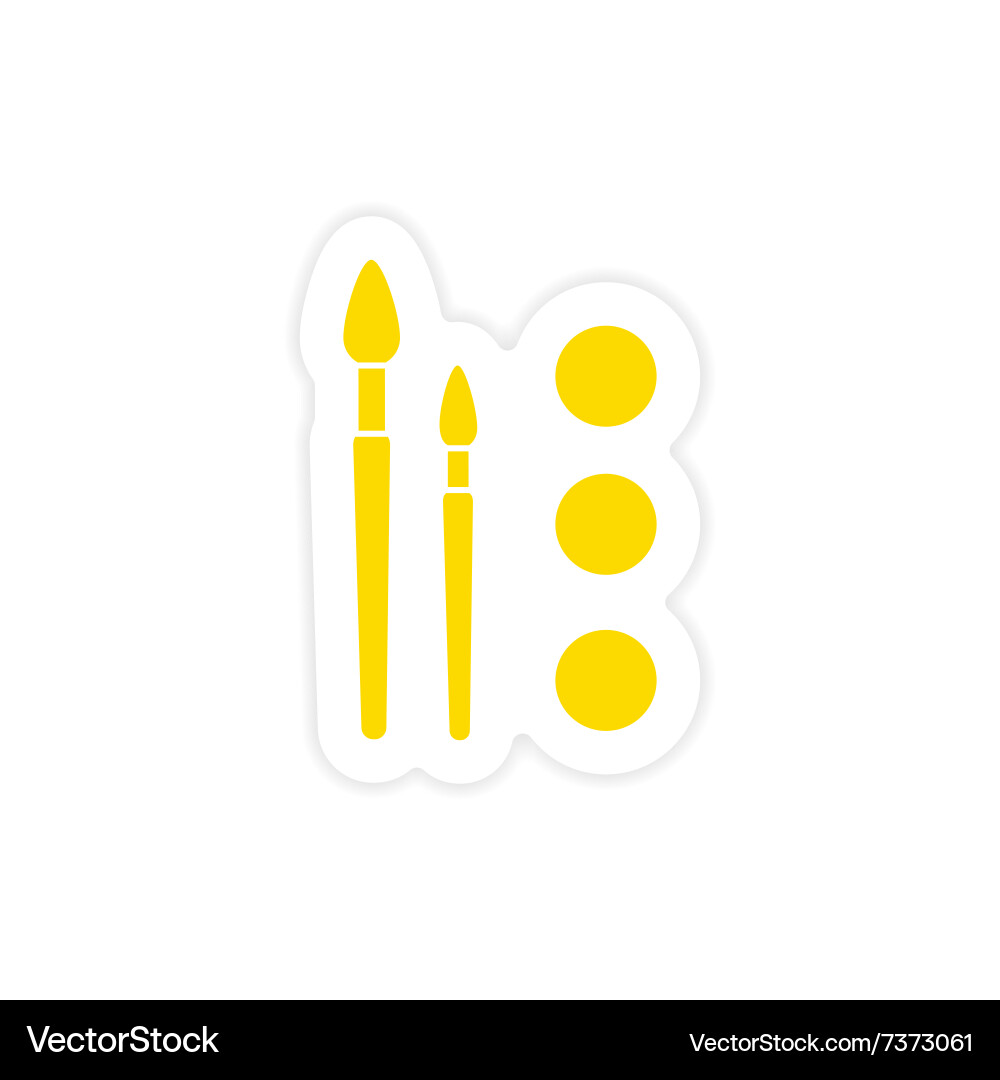 Icon sticker realistic design on paper paint Vector Image