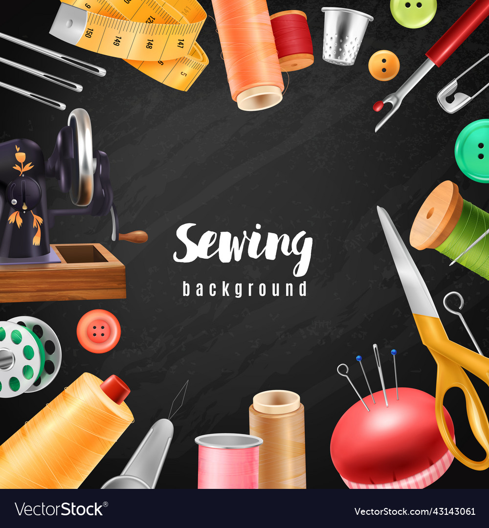 Sewing machine background Royalty Free Vector Image