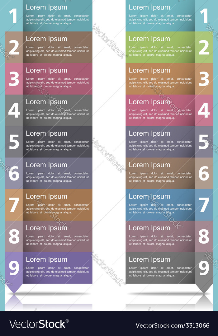 Design elements with numbers Royalty Free Vector Image